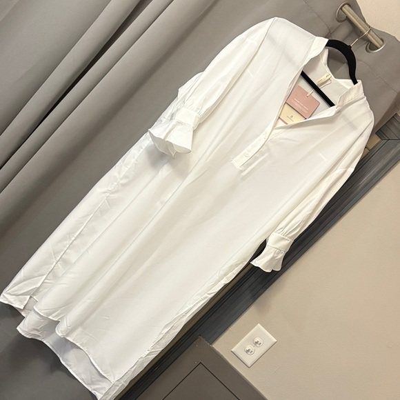 Nap | Tops | Nap White Womens Dress Shirt Dress | Poshmark
